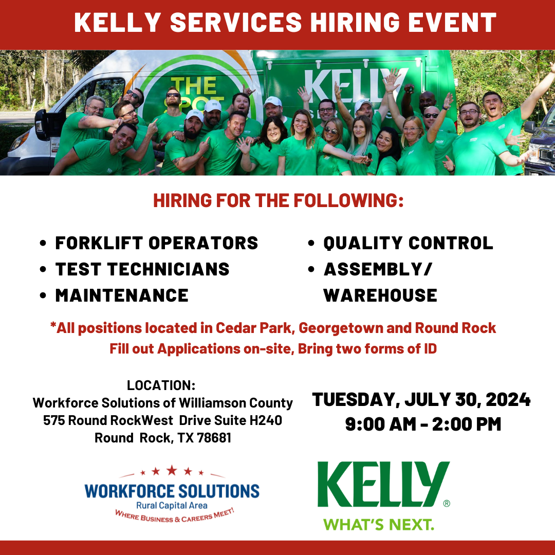 Hiring Event on Tuesday: Kelly Services Hiring Multiple Positions