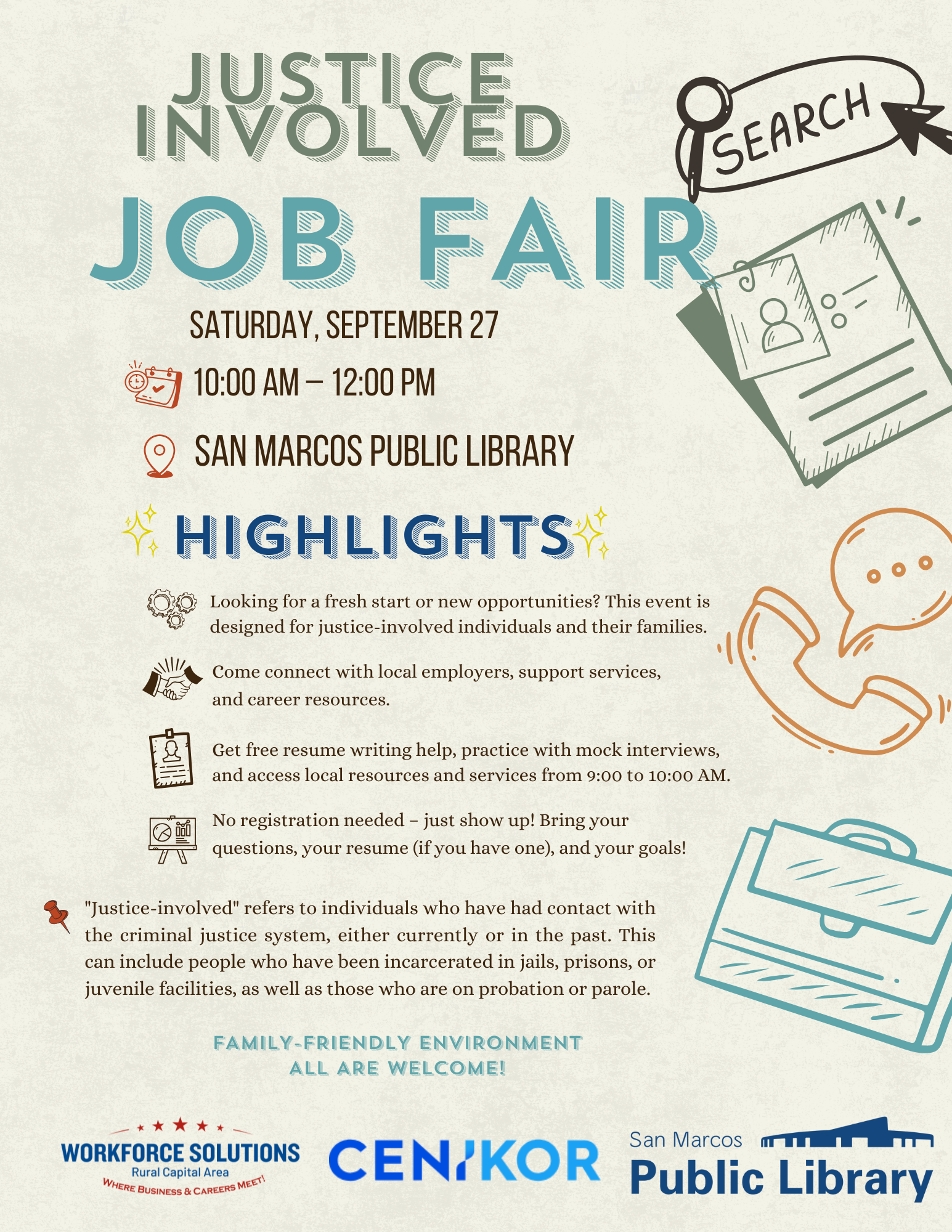 Justice Involved Job Fair in San Marcos