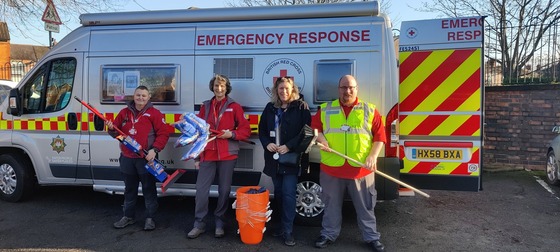 British Red Cross on Bottleacre Lane, Loughborough on Sunday January 7 ...
