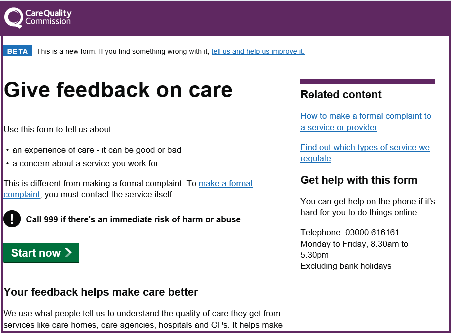 CQC Monthly update for local Healthwatch