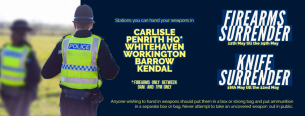 Force hold weapon surrenders to make county a safer place