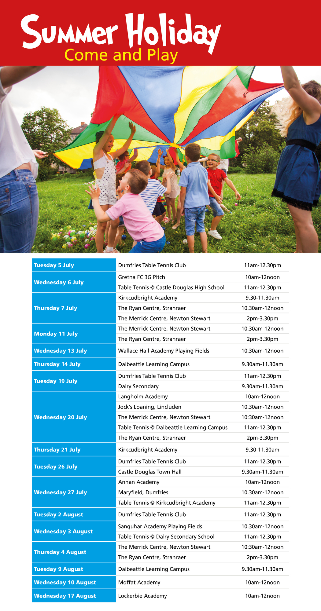 Active Schools – Summer Holiday Programme