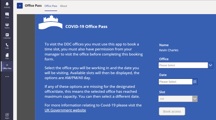 Covid Update: Office Pass App goes live for all staff today