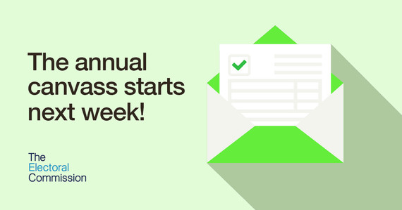 The annual canvass of the electoral register begins on 23 August this ...