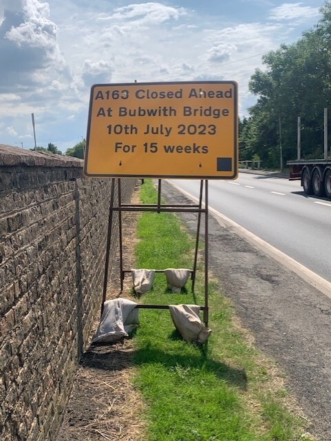 Bubwith bridge update - repair work to begin Monday 10 July 10am