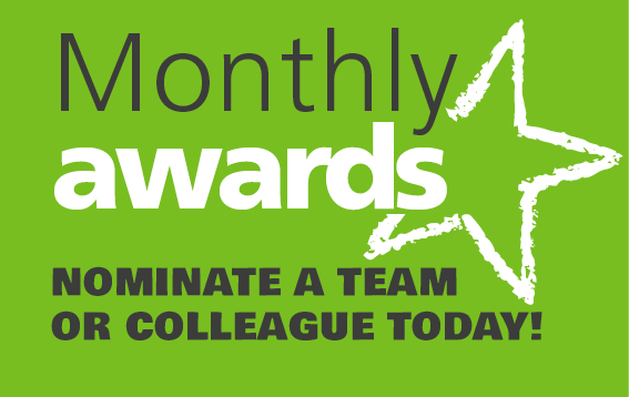 Important staff message: Monthly Awards