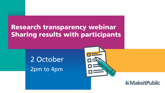 Join our research transparency event on sharing results with participants