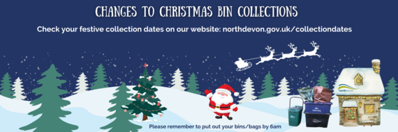 Changes to Christmas bin collections 2024/25. Just a reminder...