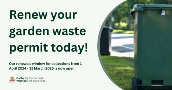 Garden waste renewals are open for 2024/25!