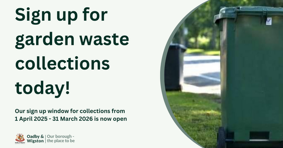 Sign up to receive garden waste collections in 2025/26!