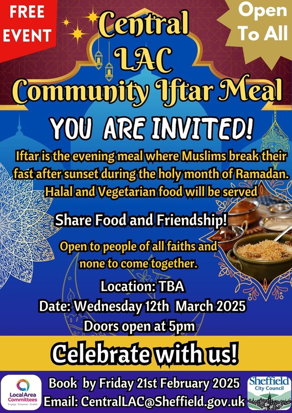 Central LAC - Community Iftar Meal Invitation