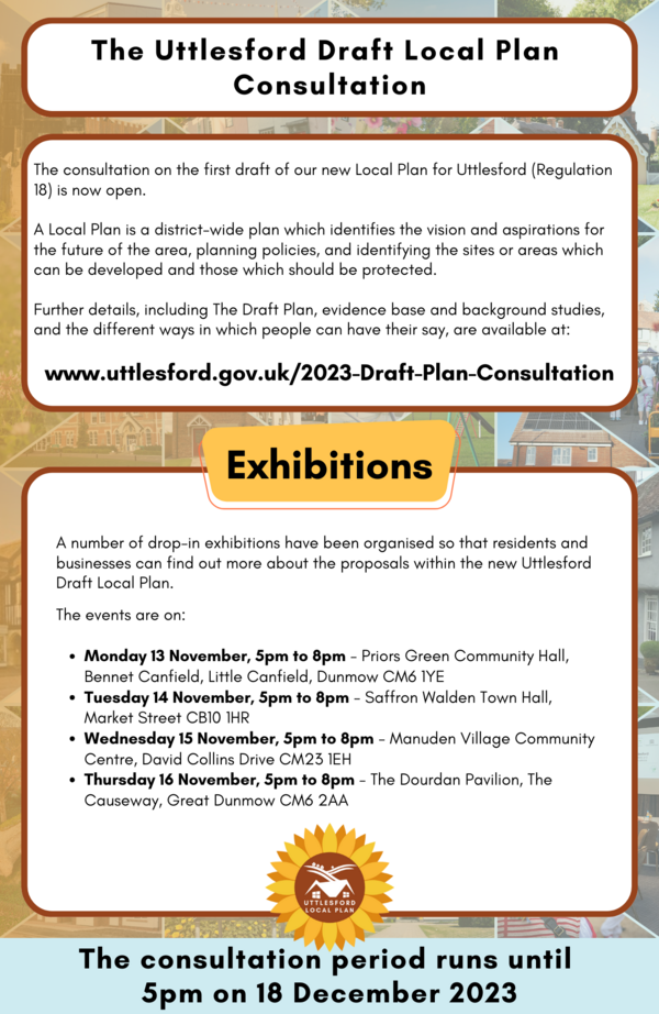 Local Plan News: Drop-in exhibitions for draft local plan + how to have your say during consultation