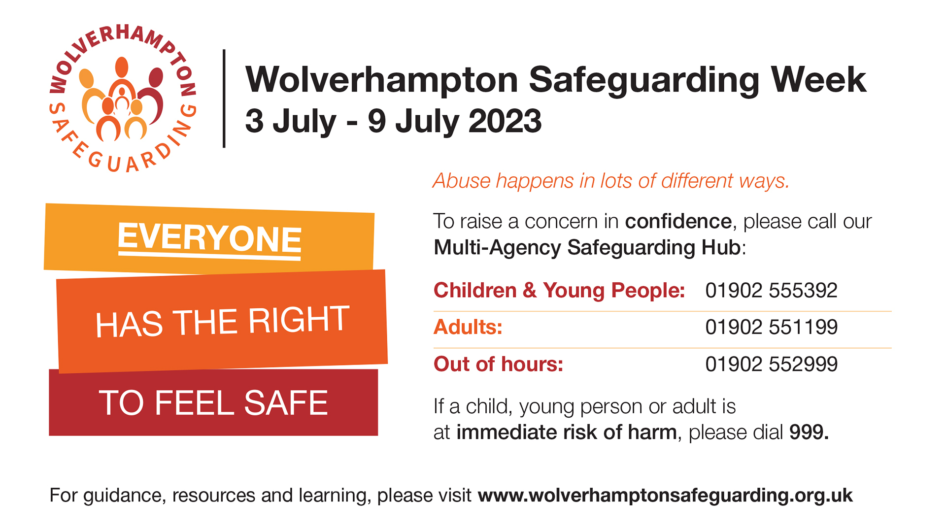 Safeguarding Week 2023 Calendar of Events