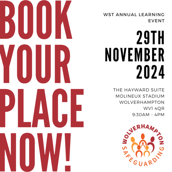 Places still available *** Book your place now! WST Annual Learning Event