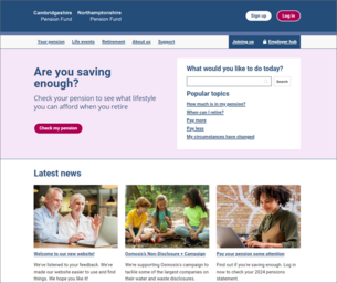 Reminder - check out our new pension website!