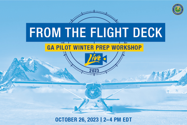 Join us October 26 for virtual workshop event, From the Flight Deck ...