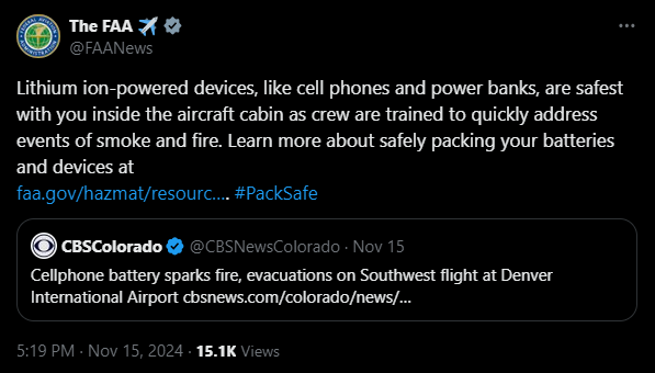 FAA Office of Hazardous Materials Safety Hazmat Highlights - November 2024