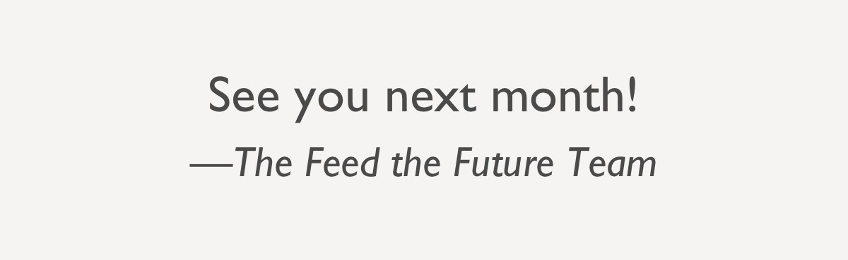 Welcome from Feed the Future!