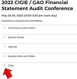 Financial Statement Audit Conference CPE Instructions