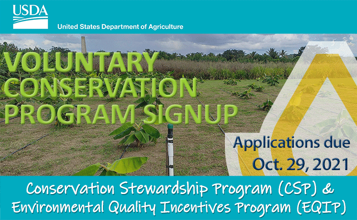 USDA Announces first Signup period for FY2022 Conservation Program ...
