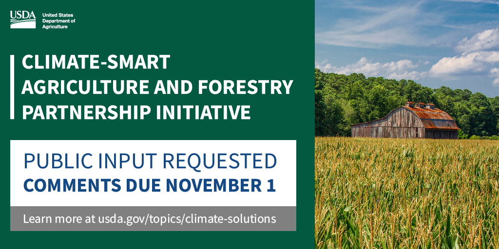 Input Requested! USDA Seeks Public Input on New Climate-Smart ...