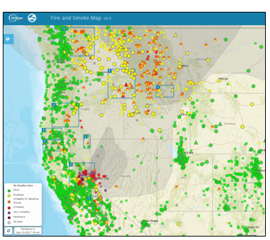 Western Wildfire Smoke Impacts Air Quality Across the U.S.