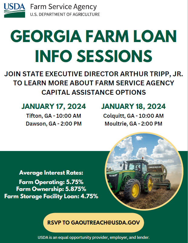 Upcoming Farm Loan Information Sessions