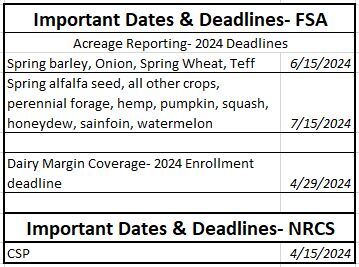 Yerington USDA Updates