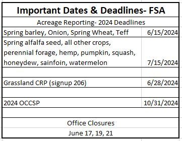 Yerington USDA Updates