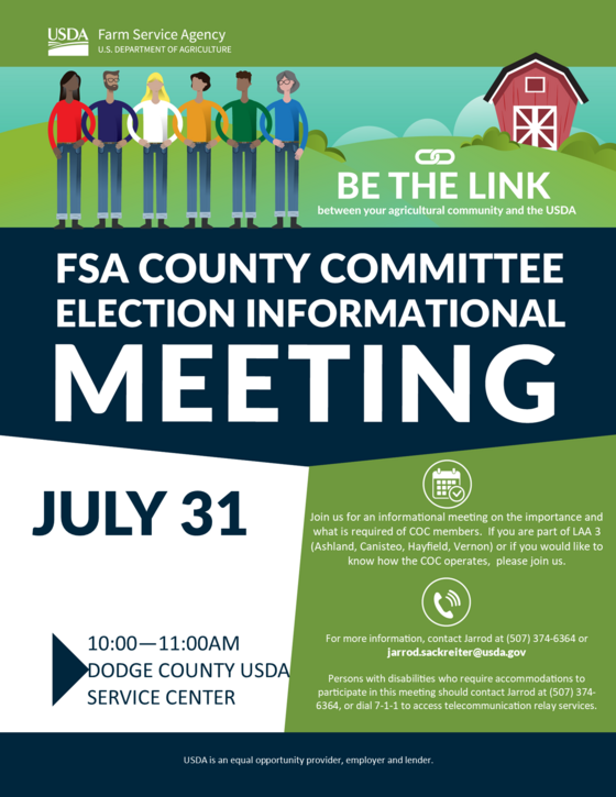 Dodge County USDA Service Center Updates