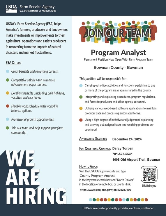 Bowman/Slope USDA Service Center News