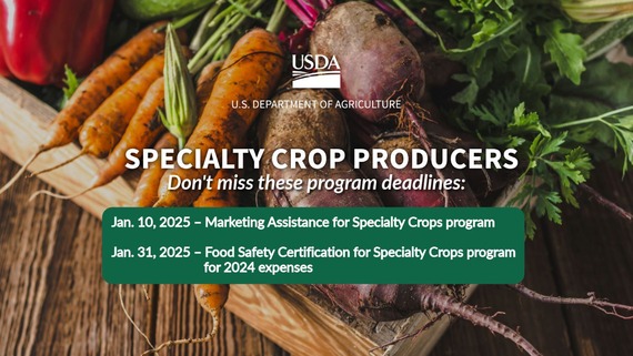 Marketing Assistance for Specialty Crops (MASC) Program deadline ...