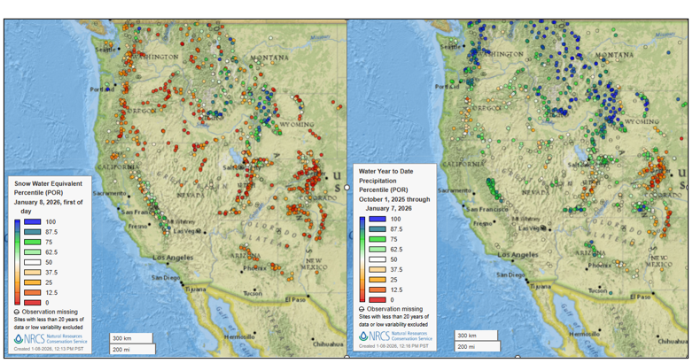 Record Low Snowpack Recorded in the New Year