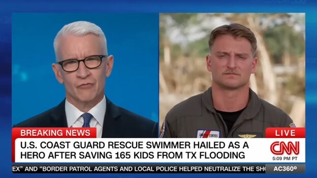 CG Rescue Swimmer saves over 200 from Texas floods