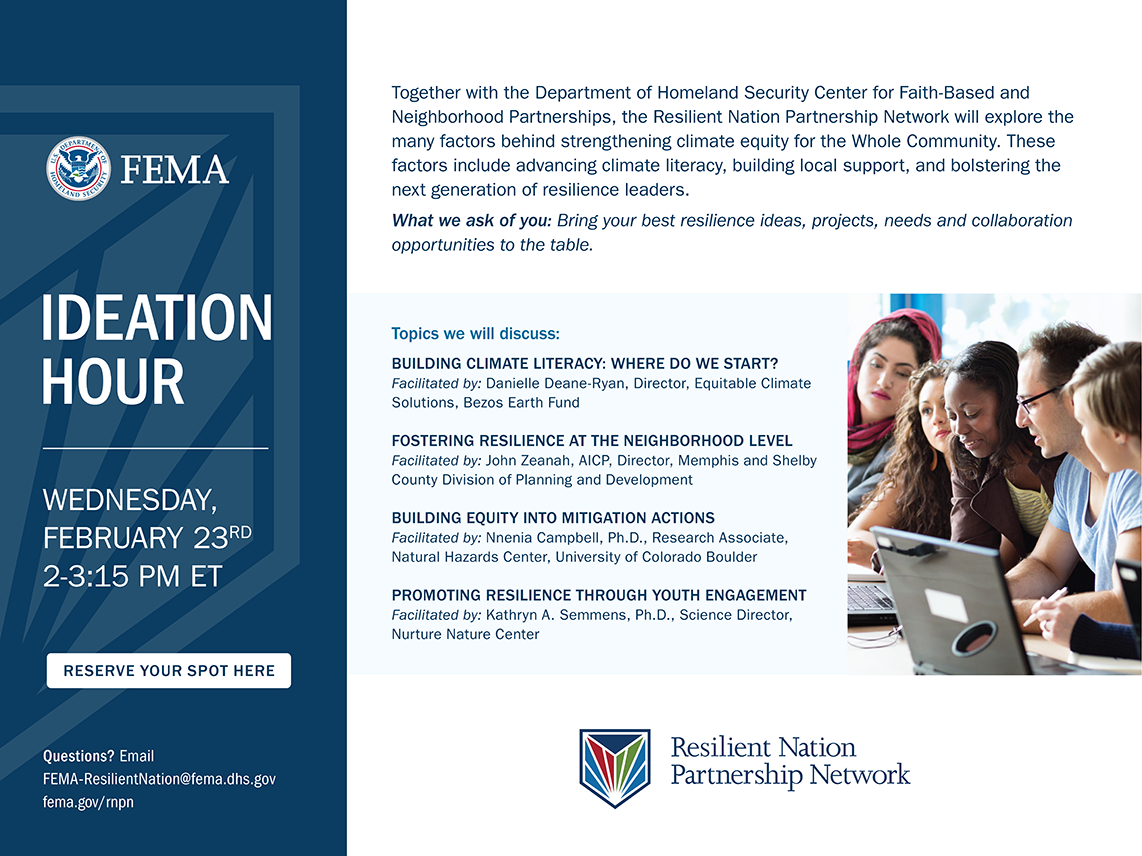 Invitation (2/23): Ideation Hour on Climate Equity for the Whole ...