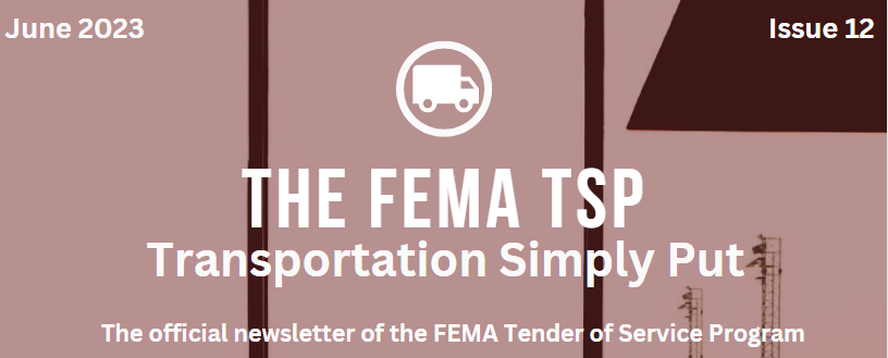 The FEMA TSP: Transportation Simply Put Newsletter June 2023 Issue
