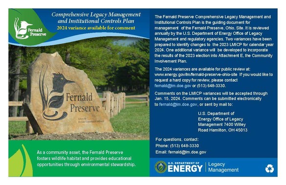 The Fernald Preserve 2024 Comprehensive Legacy Management and ...