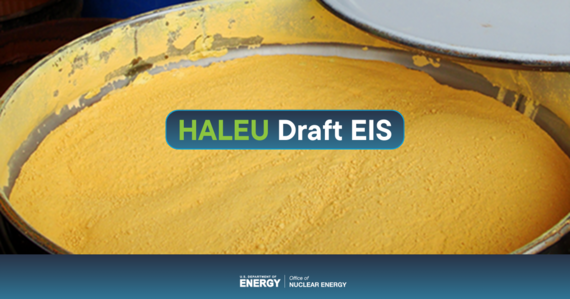 NEWS: DOE Issues Draft EIS on Proposed HALEU Activities