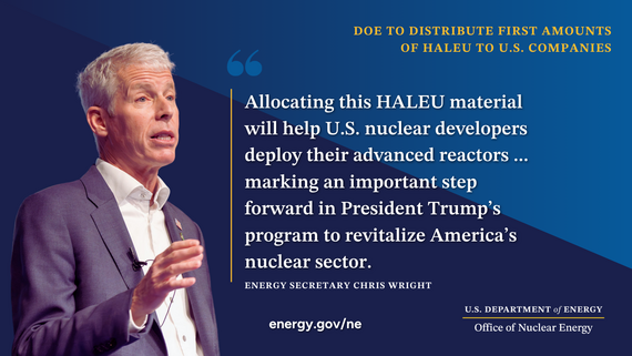 🟡 Here comes HALEU: DOE to distribute first amounts