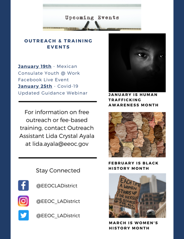 EEOC's Los Angeles District January 2022 Newsletter