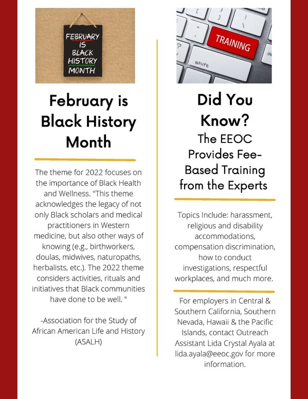 EEOC's Los Angeles District's February Newsletter