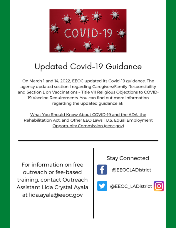 EEOC's Los Angeles District's March Newsletter