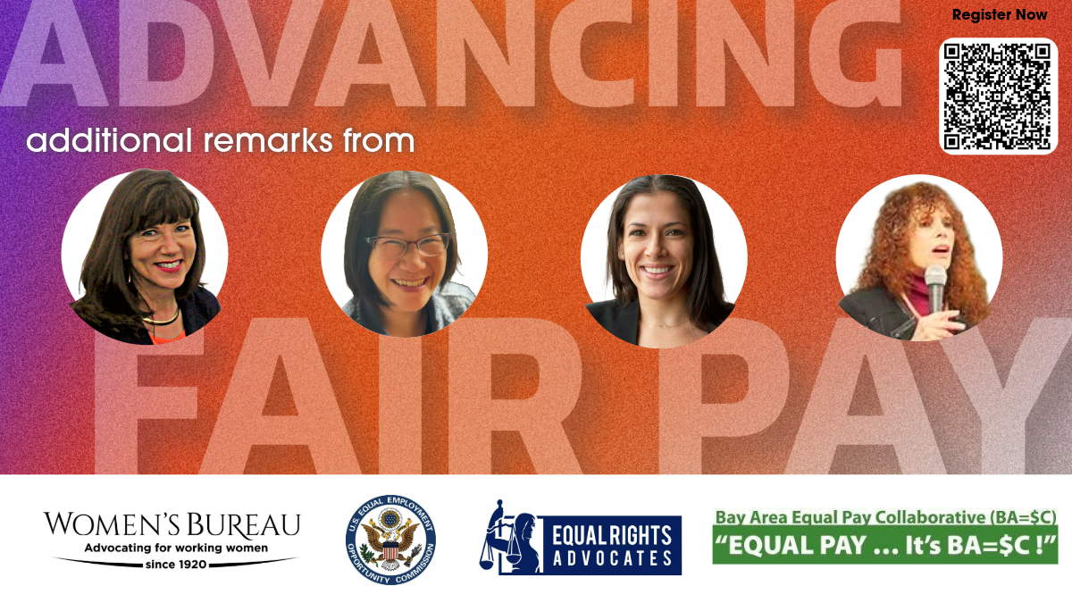 Register Now: Mon 1.29 Advancing Fair Pay: Sandra Maas + CA Fair Pay Act