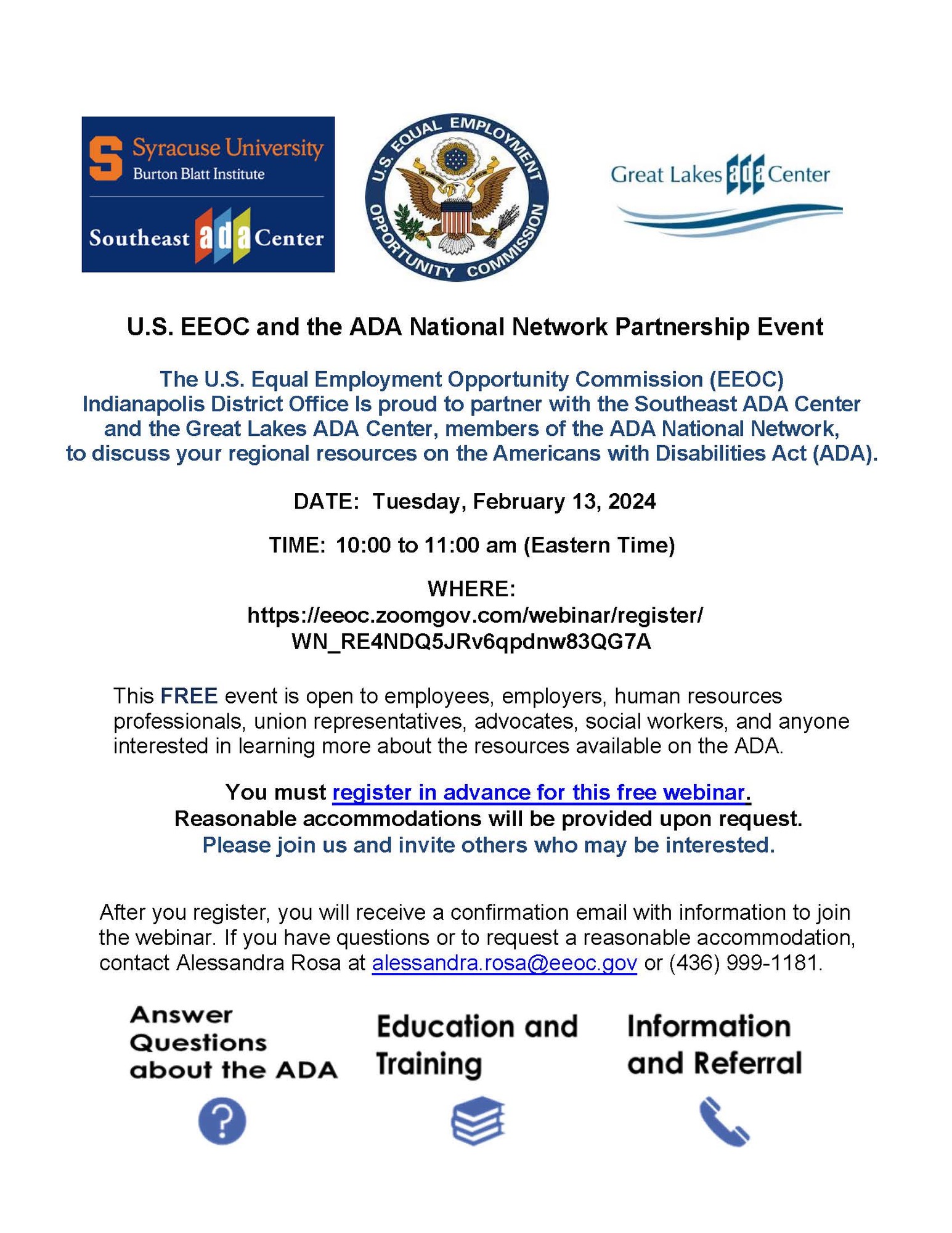 FREE WEBINAR - Regional Resources on the Americans with Disabilities ...