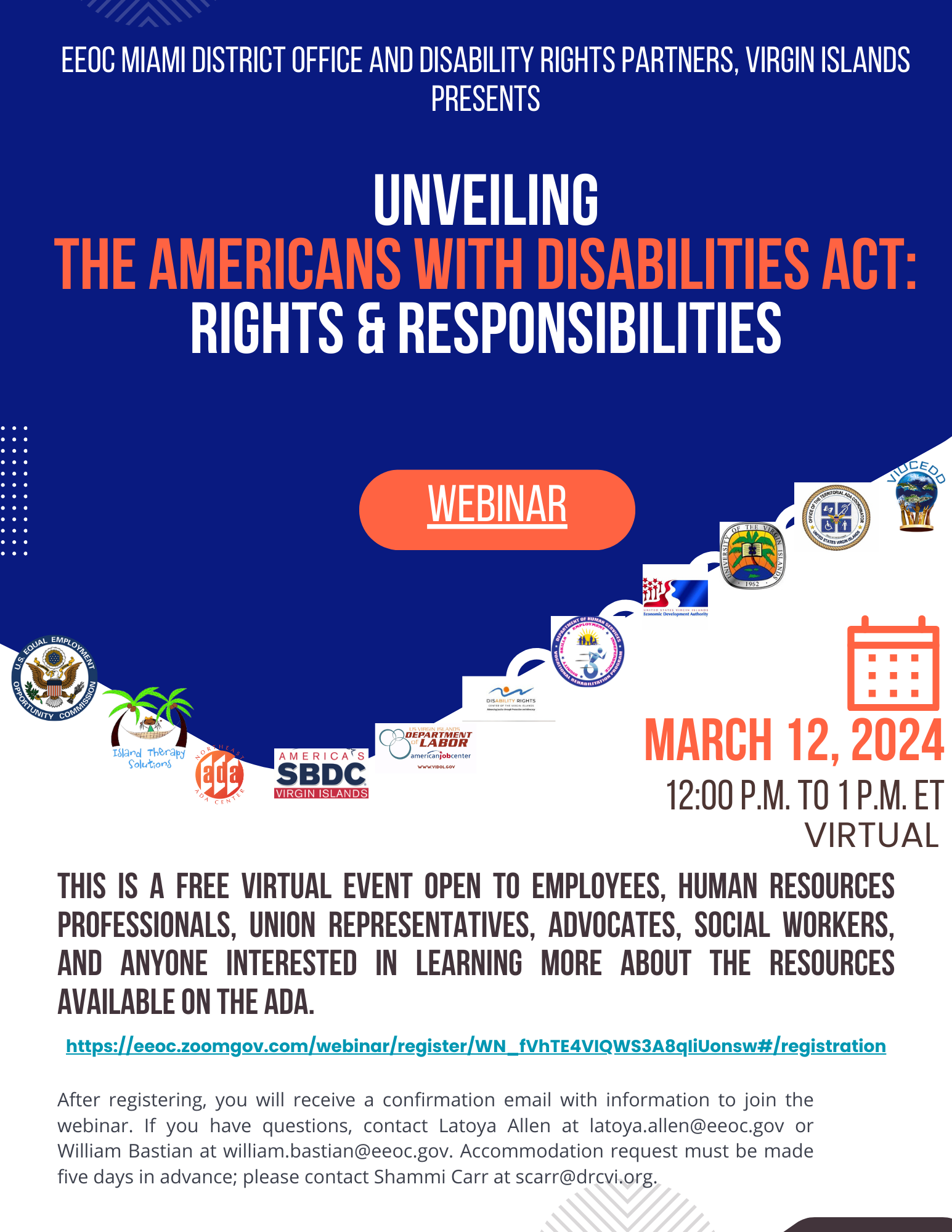 12 March-Unveiling the Americans with Disabilities Act- No Cost