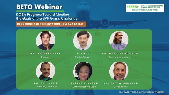 Webinar Recording Now Available! Sustainable Aviation Fuel Grand Challenge
