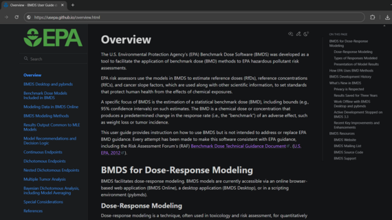 New releases: BMDS Online, Desktop, and pybmds version 25.1, new online user guide