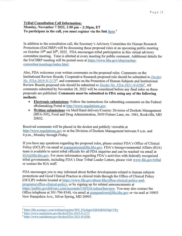 FDA Intergovernmental Affairs Update: Institutional Review Boards ...