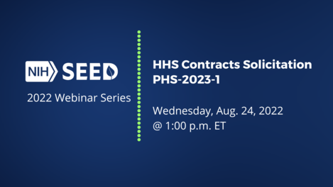 HHS Contracts Solicitation (PHS-2023-1) webinar: register now!