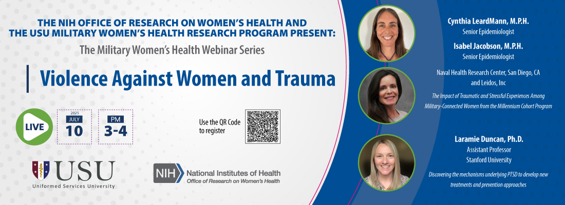 Upcoming Military Women's Health Series Webinar: Violence Against Women ...